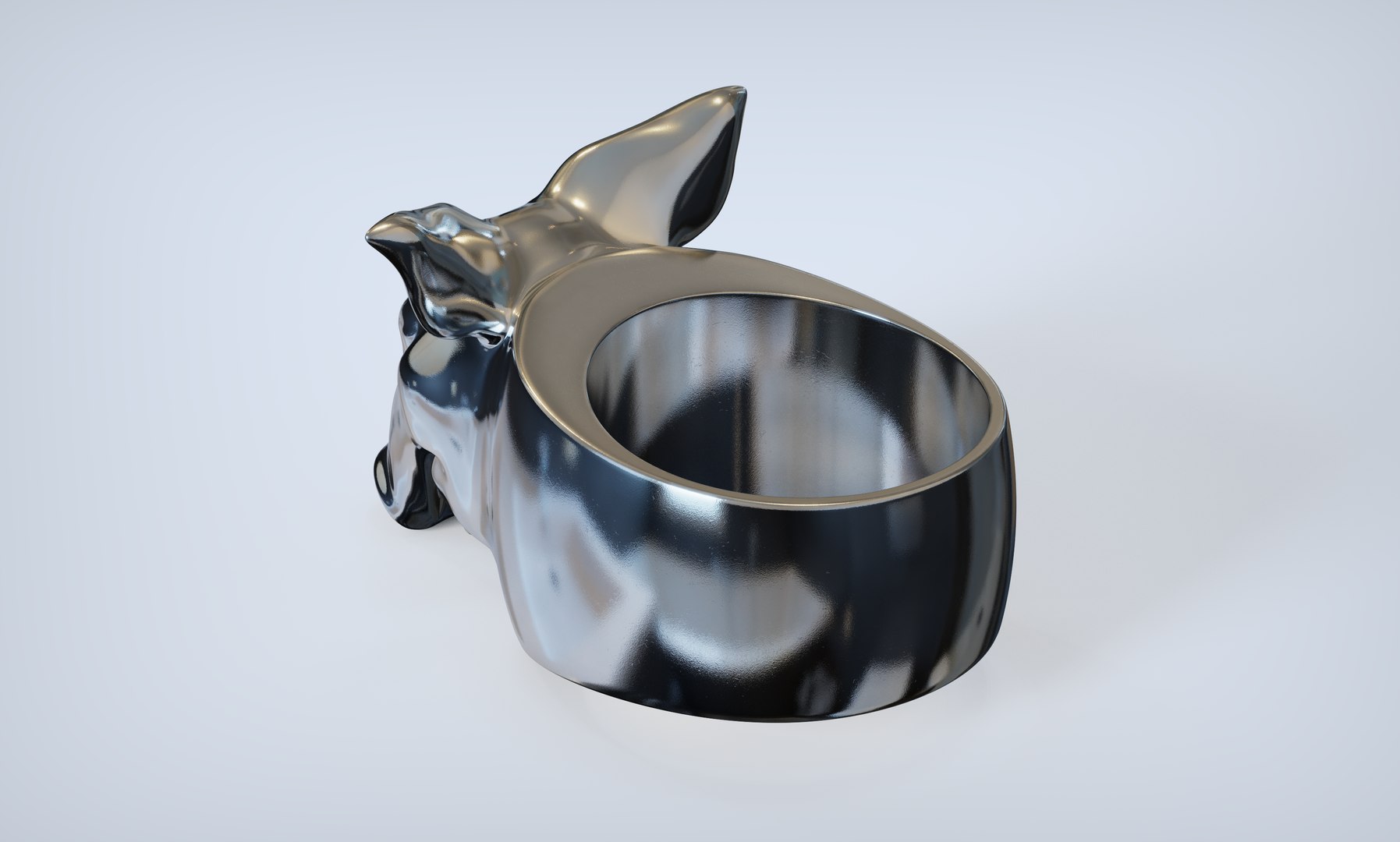 Silver Ring With Houdini Pig Head Model - TurboSquid 1794816