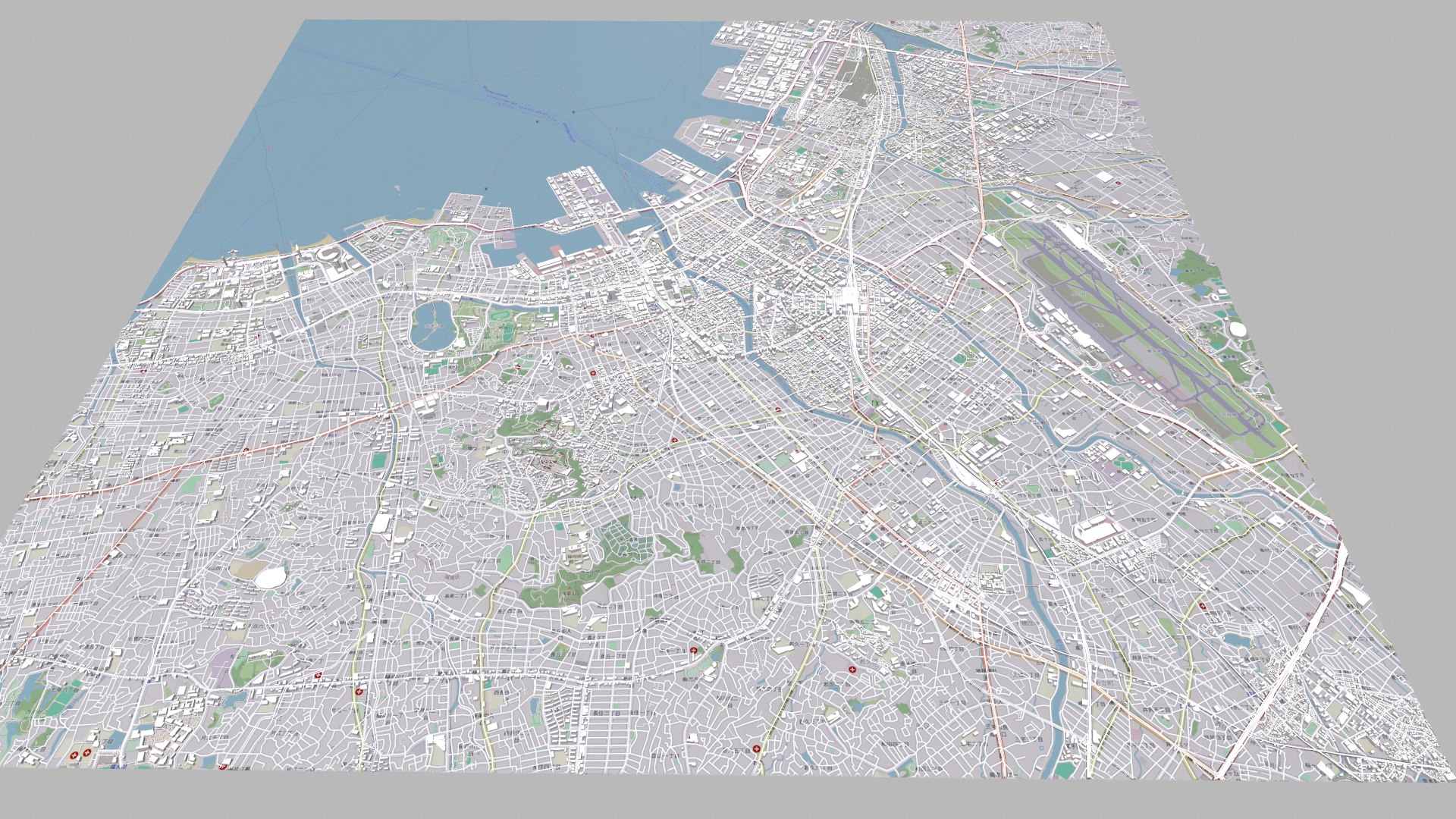 3D Model Cityscape Fukuoka Japan - TurboSquid 2220029