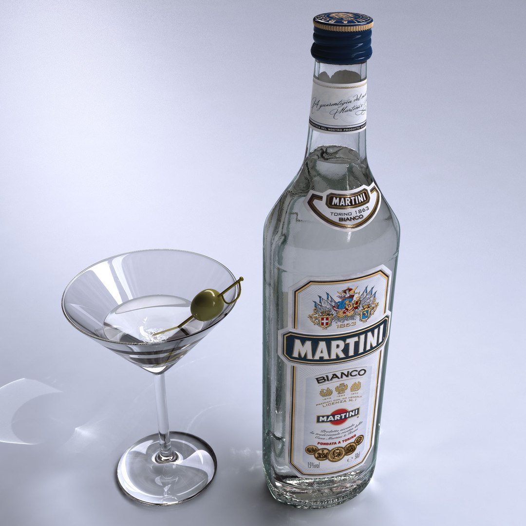 Bottle Martini 3d Model