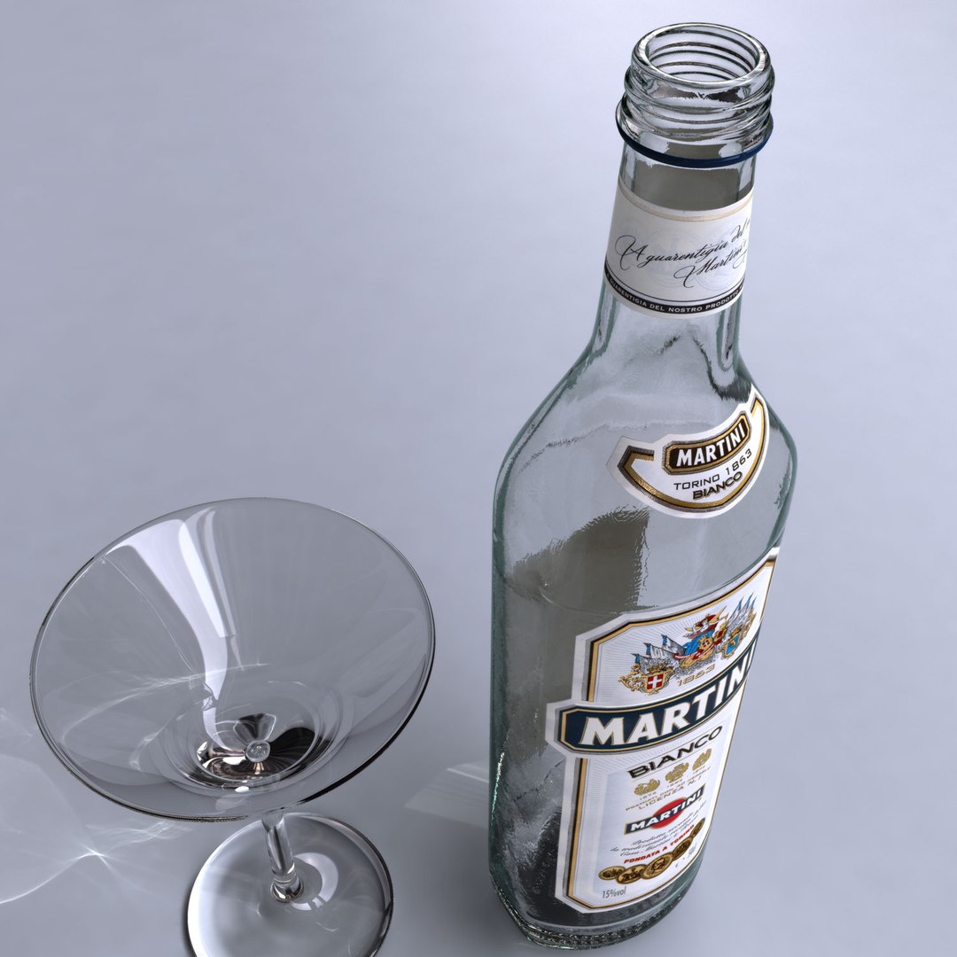 Bottle Martini 3d Model