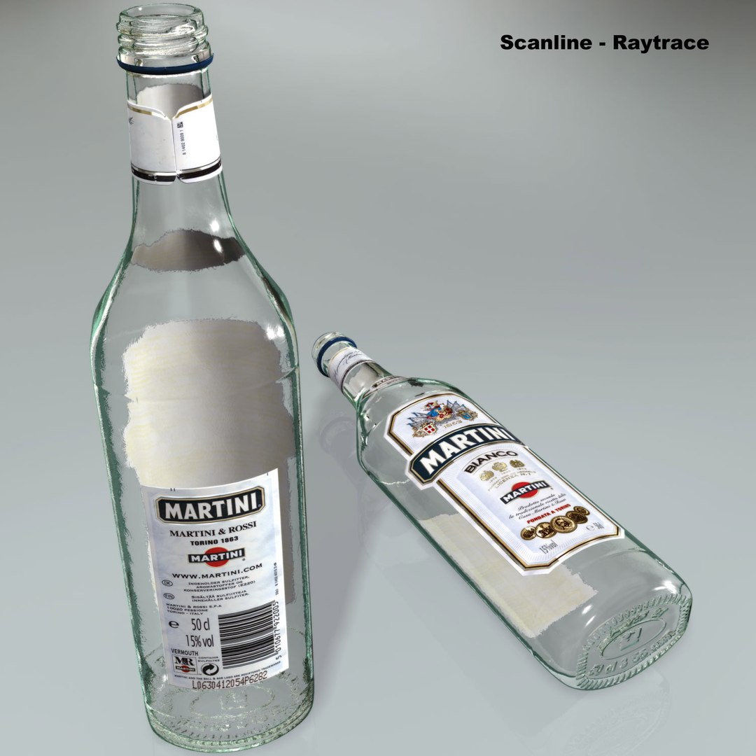 Bottle Martini 3d Model