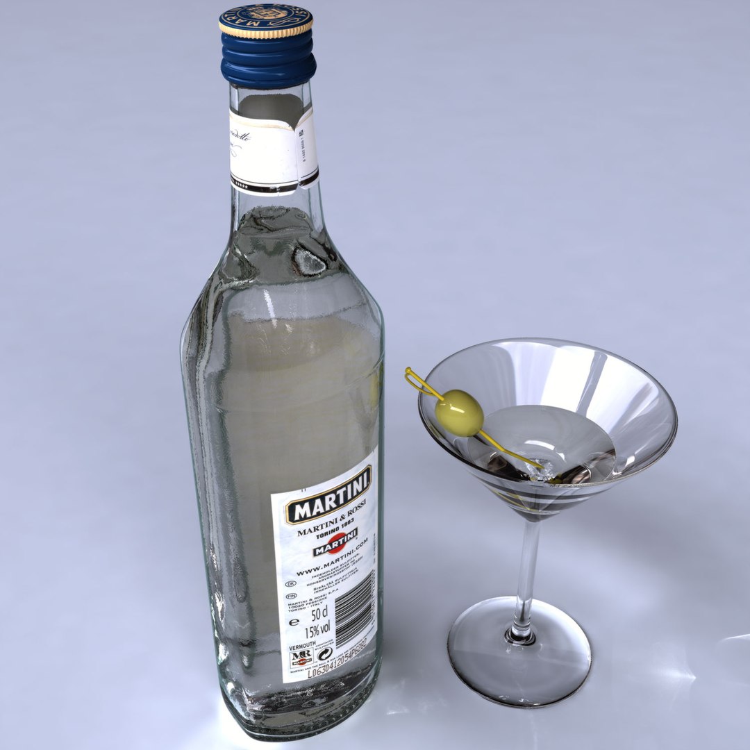 Bottle Martini 3d Model