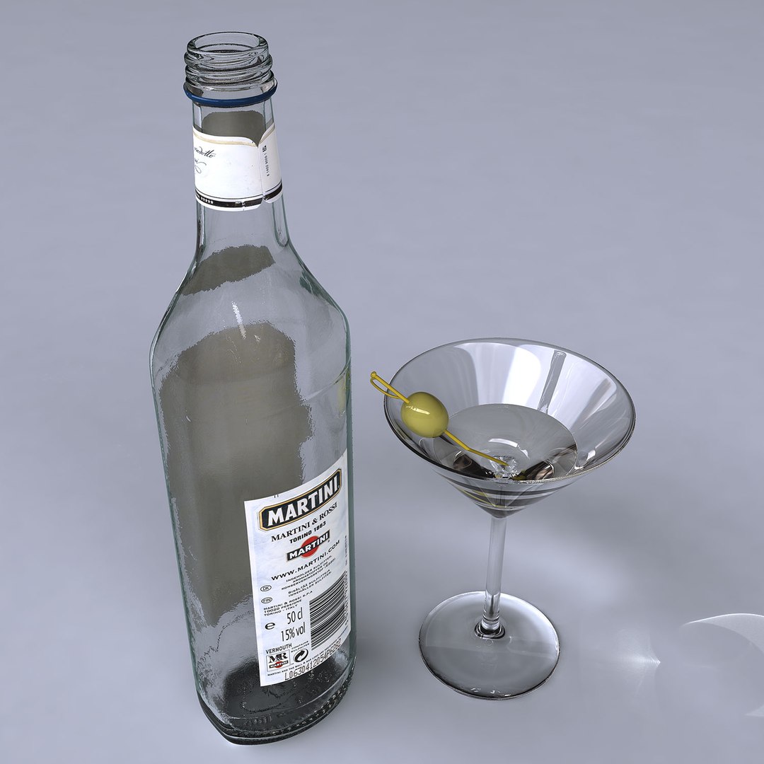 Bottle Martini 3d Model