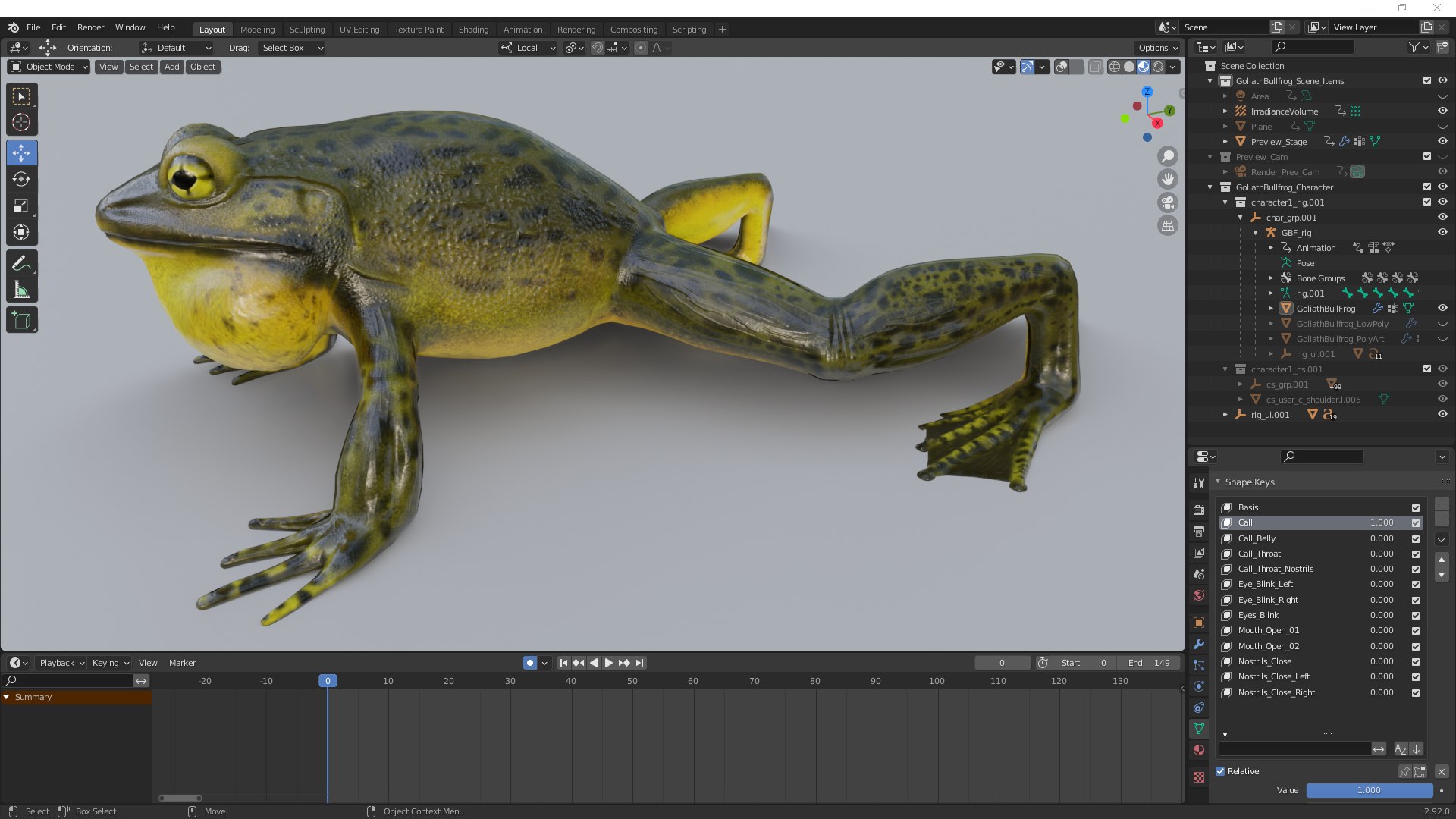 3D Goliath Bullfrog - Animated model - TurboSquid 1767338