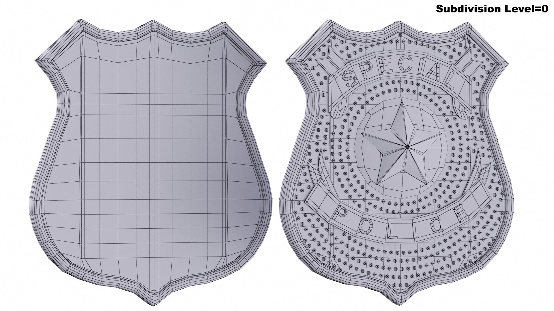 Police Badge 03 3D - TurboSquid 1875092