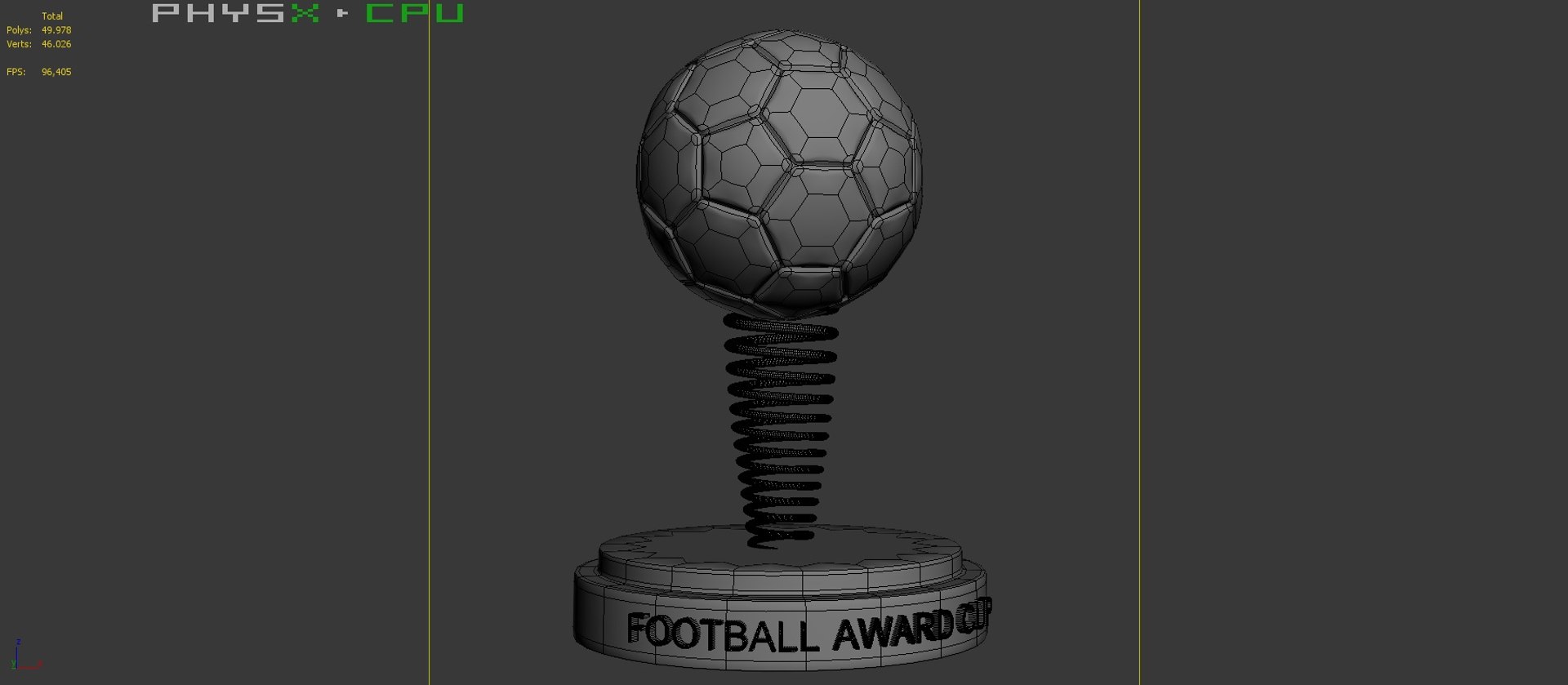 3d Max Football Award Cup