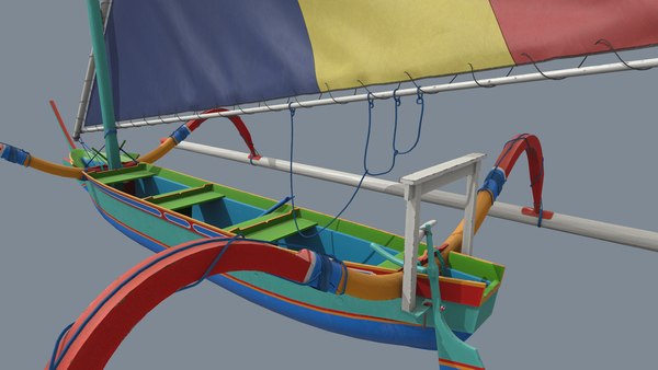 modelo 3d Barco Tradicional Jukung - TurboSquid 2083306