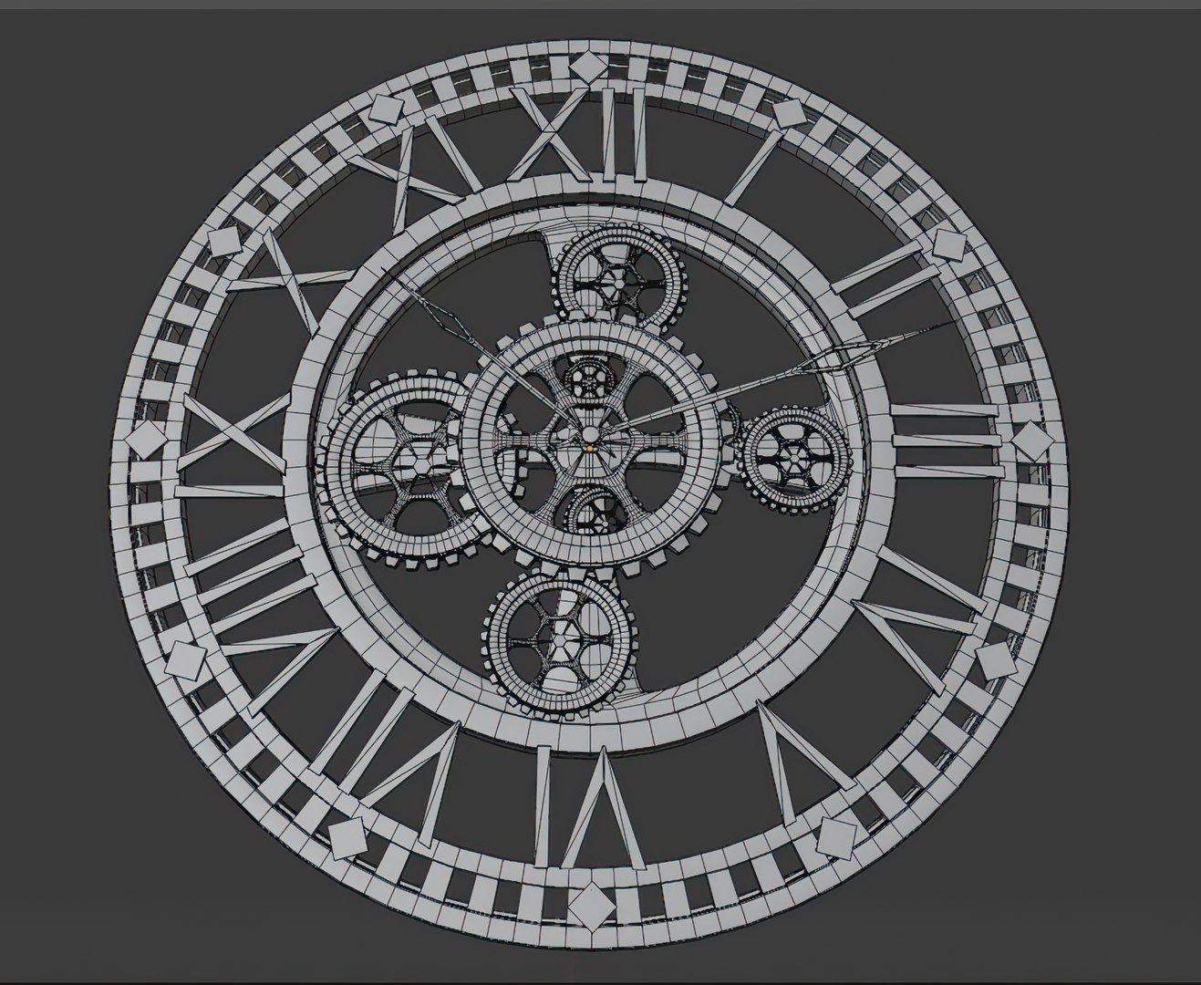 Steampunk Clock Grunge 3D - TurboSquid 1982790