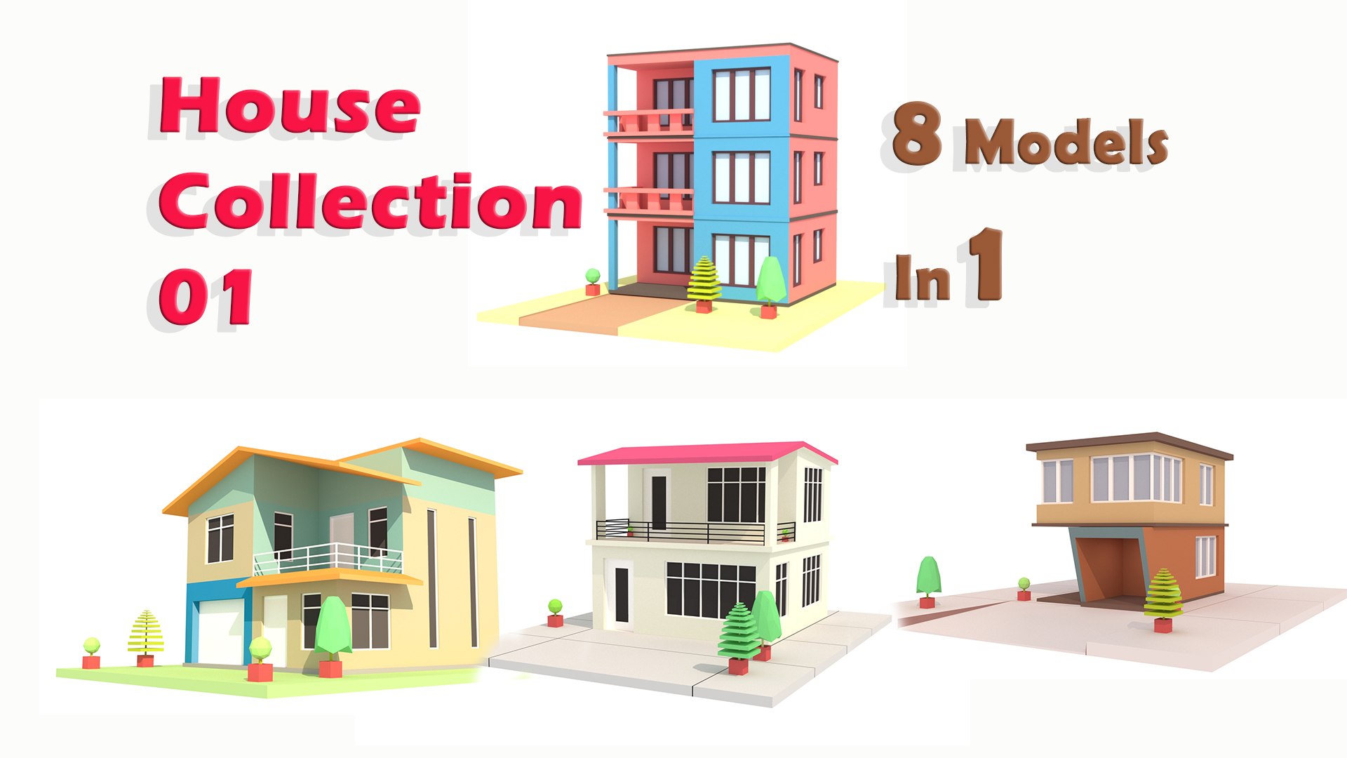 3D House Collection 01 - TurboSquid 2036235