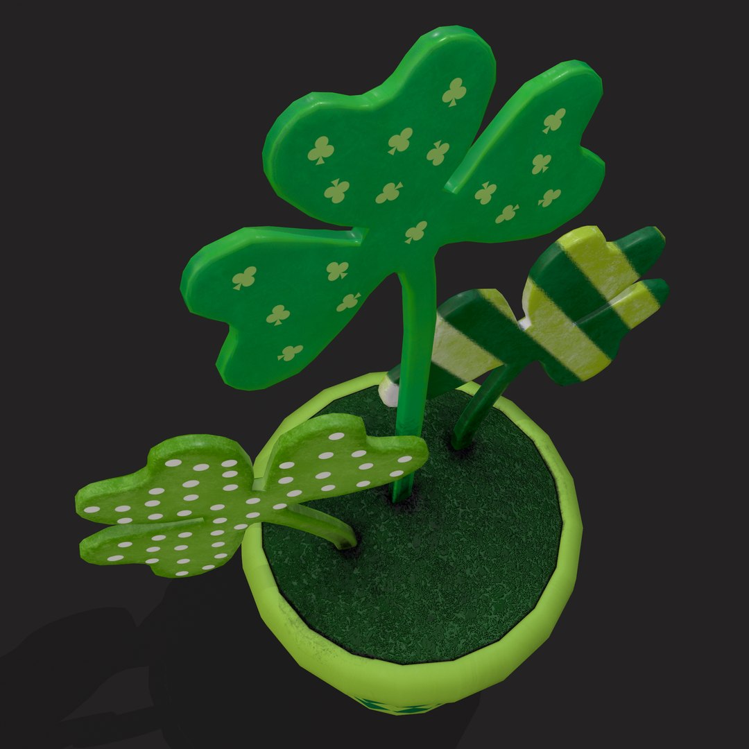 3D Three Clover Planter - TurboSquid 1872687