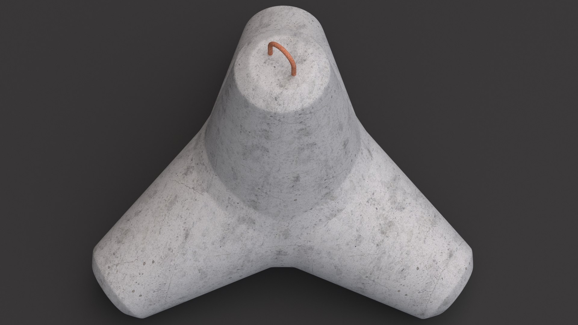 Concrete Tetrapod 3D Model - TurboSquid 1862403