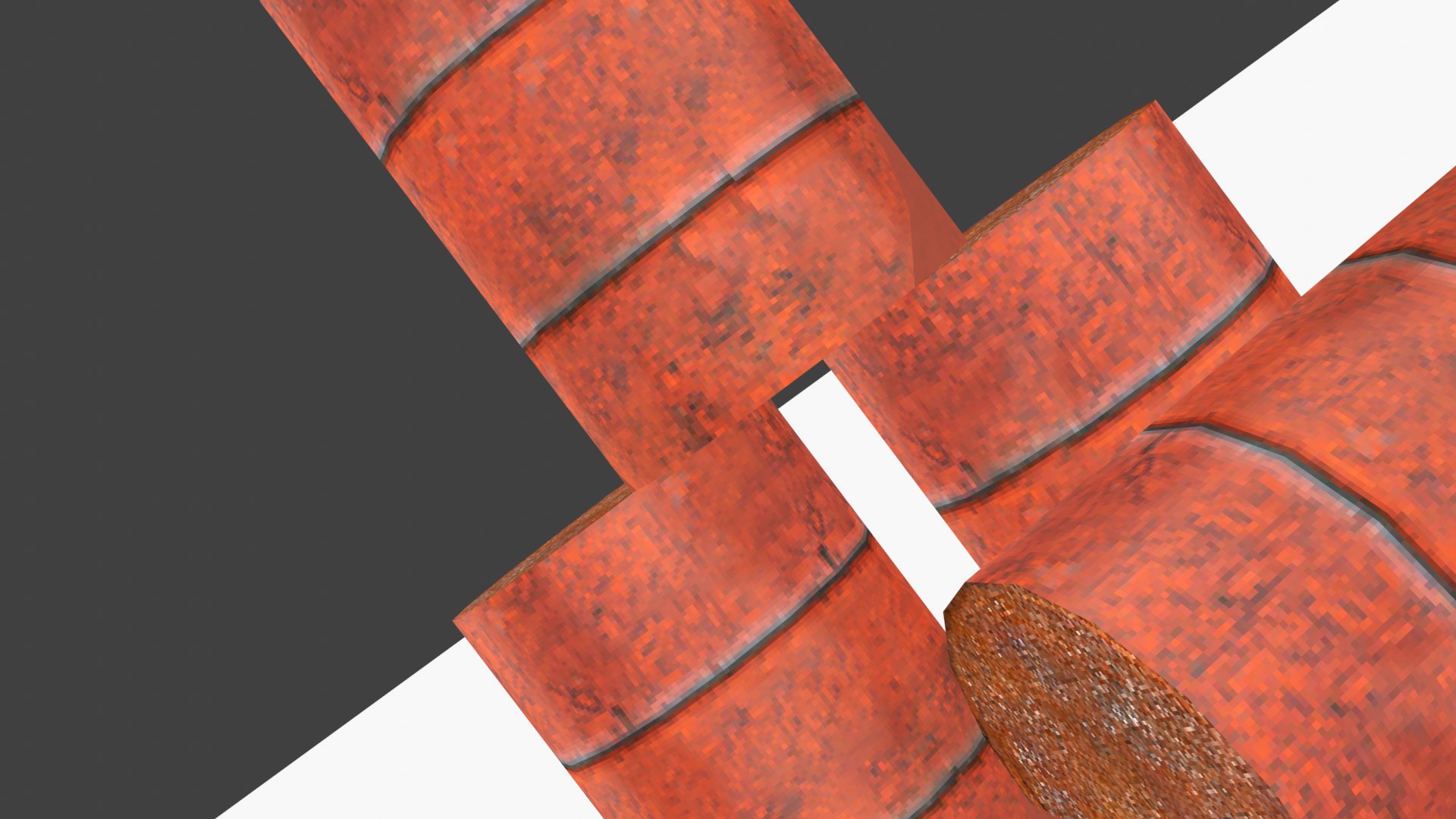 3D PS1 Style Rusty Metal Barrels - TurboSquid 2125975