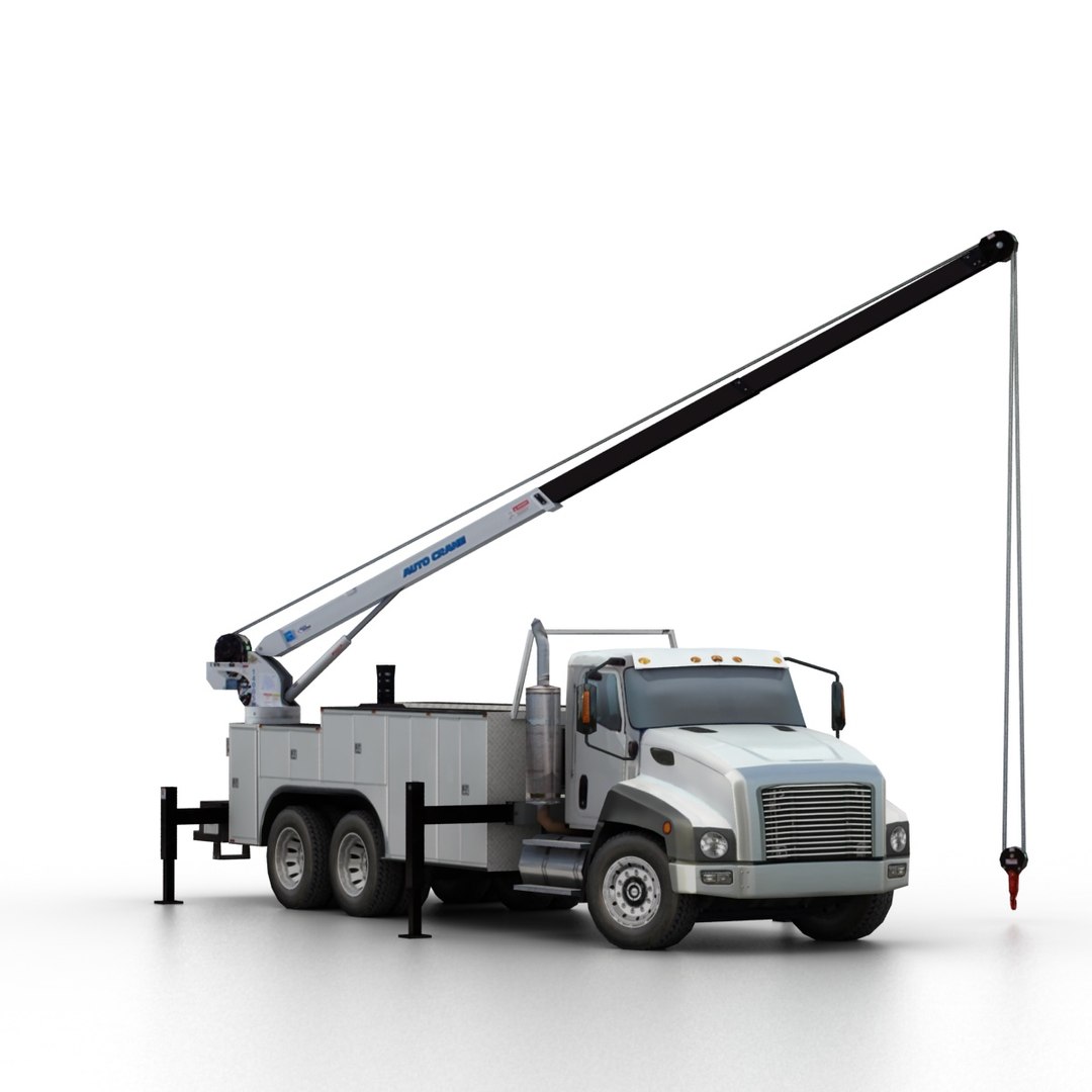 3d auto crane truck model