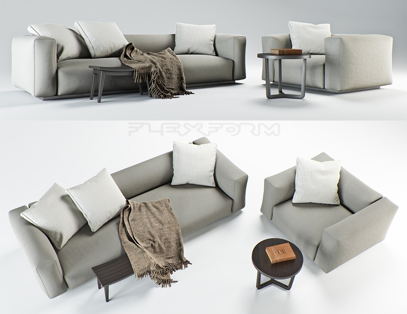 3d Flexform Lario Sofa Armchair