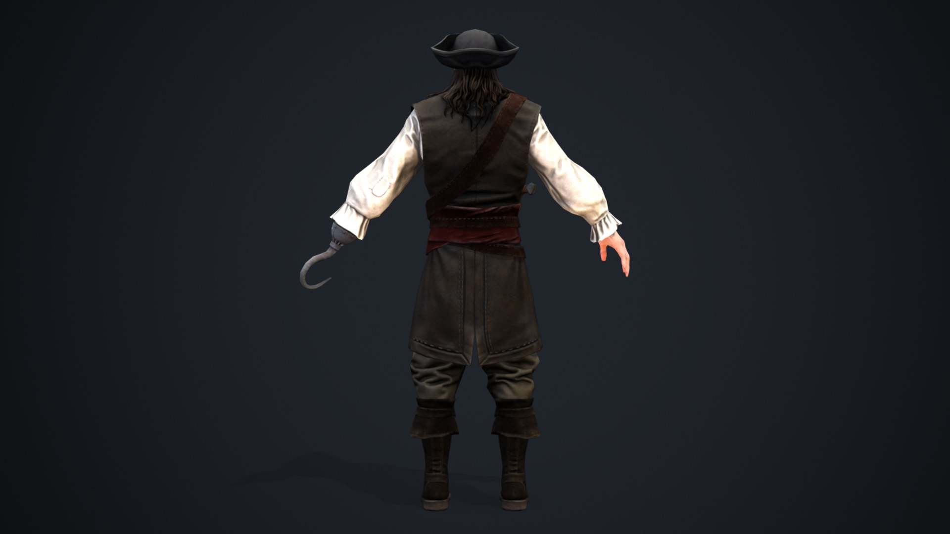 3D Real-time Rigged Pirate 01 - TurboSquid 1244560