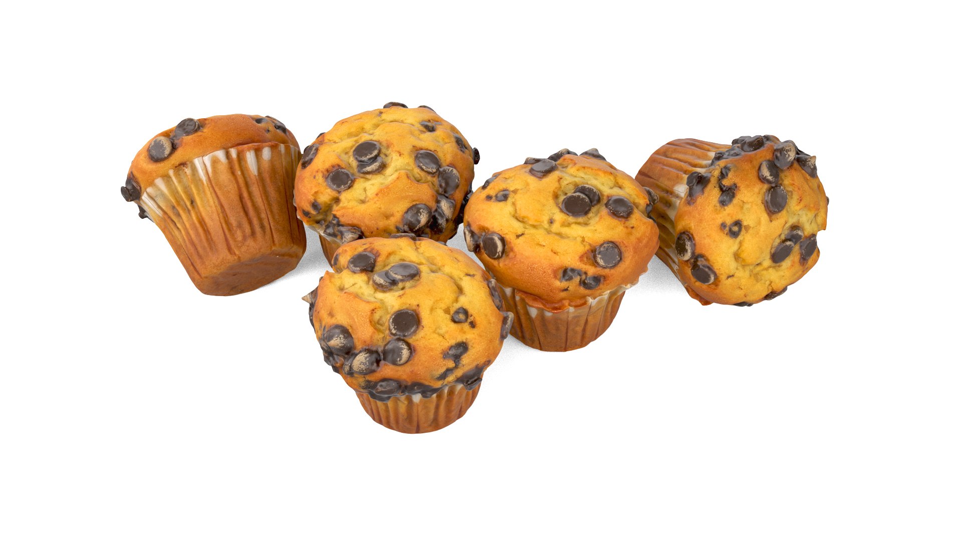 3D Chocolate Muffin Model - TurboSquid 2038761