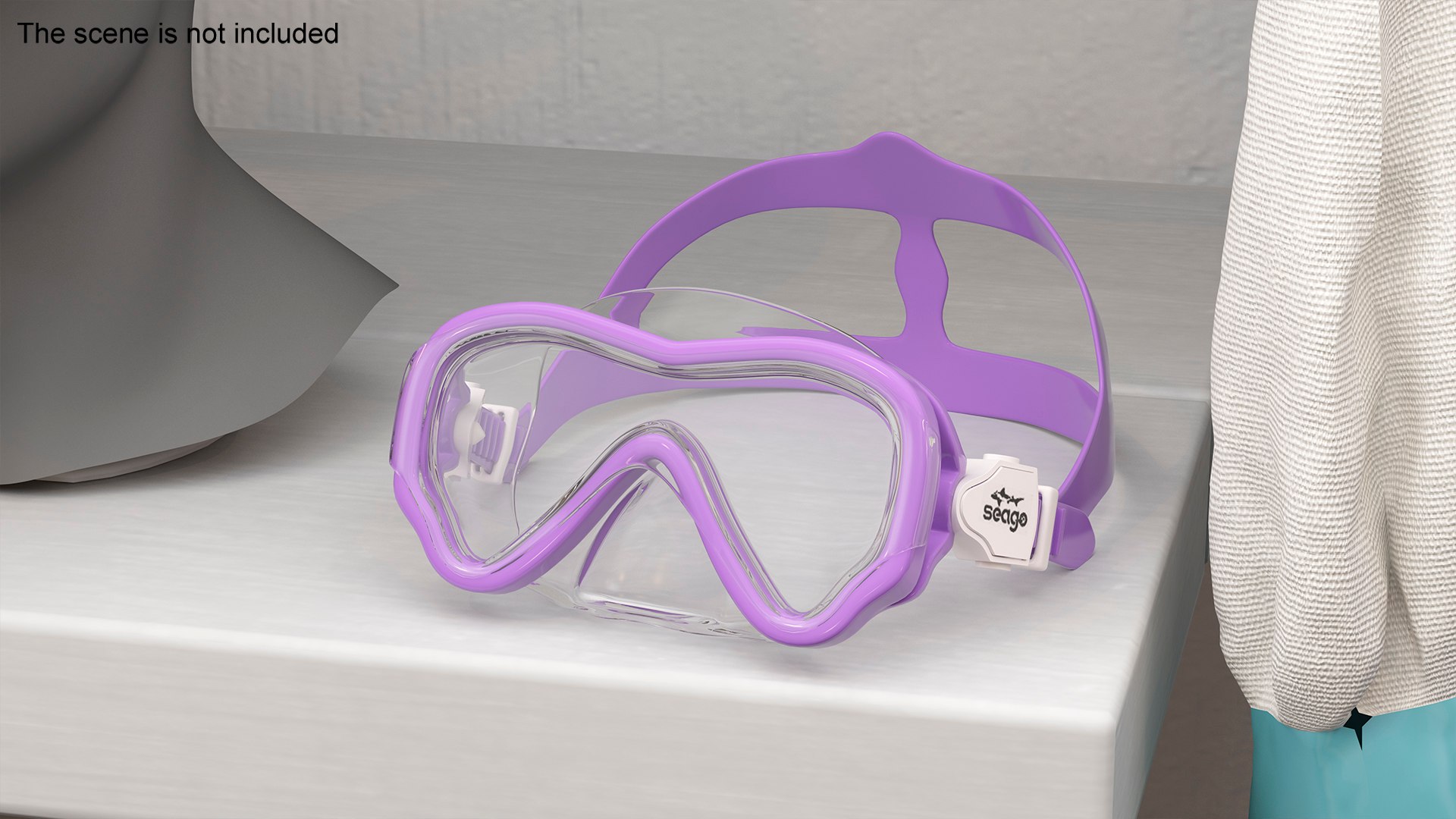 Kids Swim Mask Seage Purple Model - TurboSquid 2146918