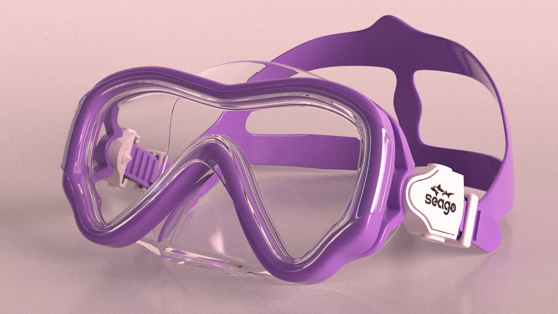 Kids Swim Mask Seage Purple Model - TurboSquid 2146918