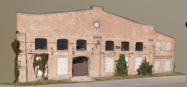 Facade old factory 3D model - TurboSquid 1630184