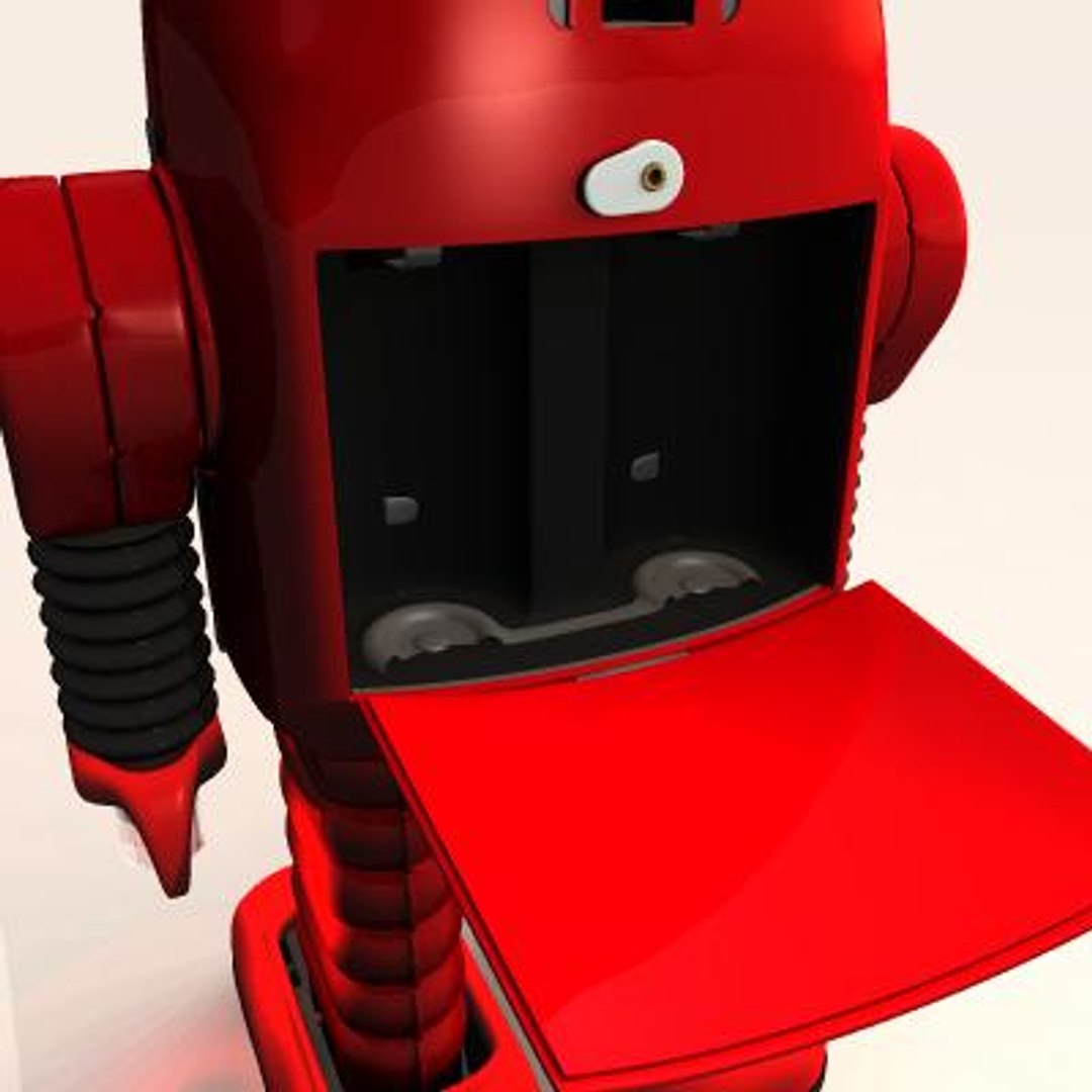 3d retro toy thunder robot model