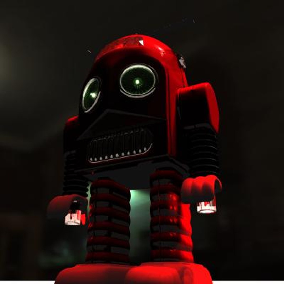 3d retro toy thunder robot model