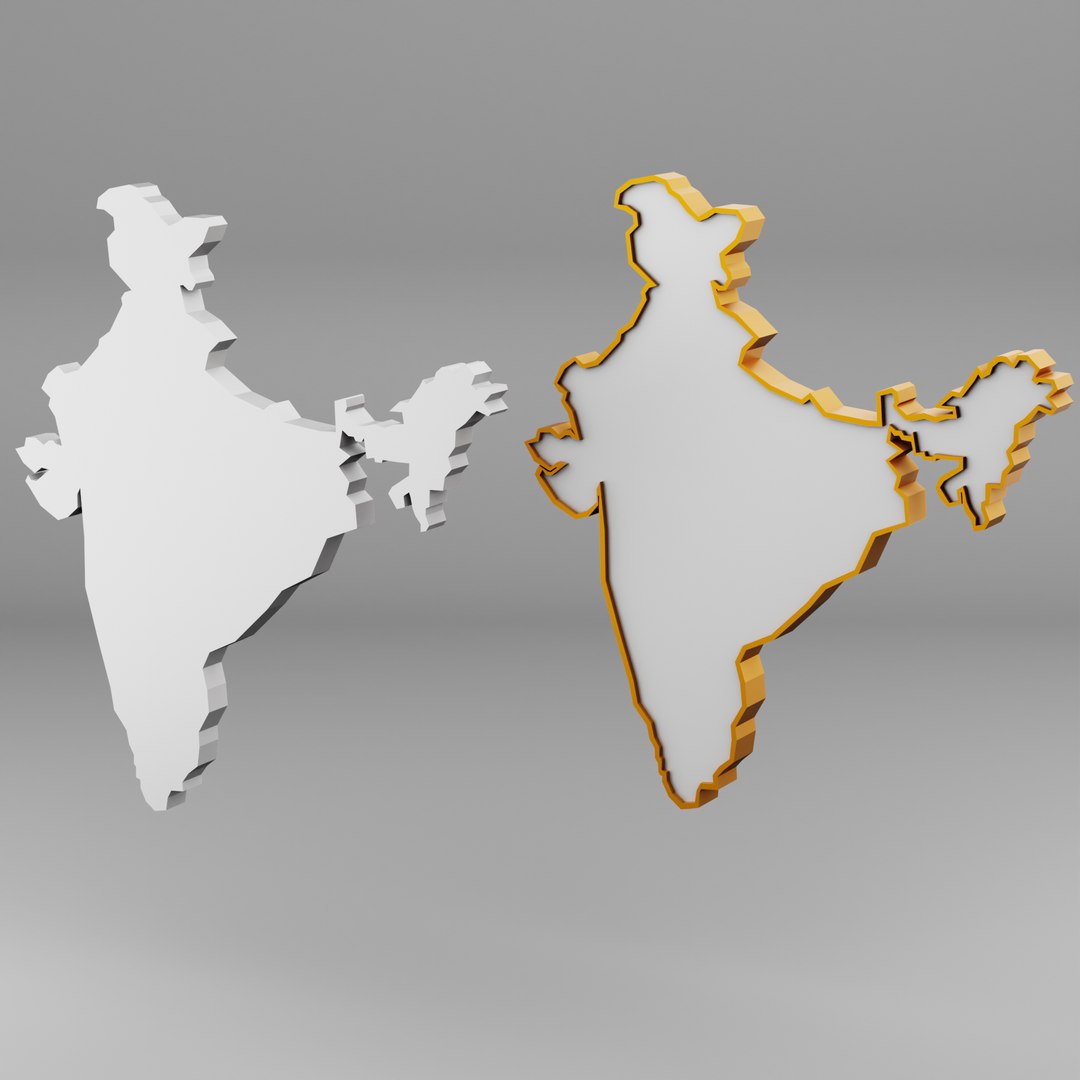 Free India Maps 3D Model - TurboSquid 1993681