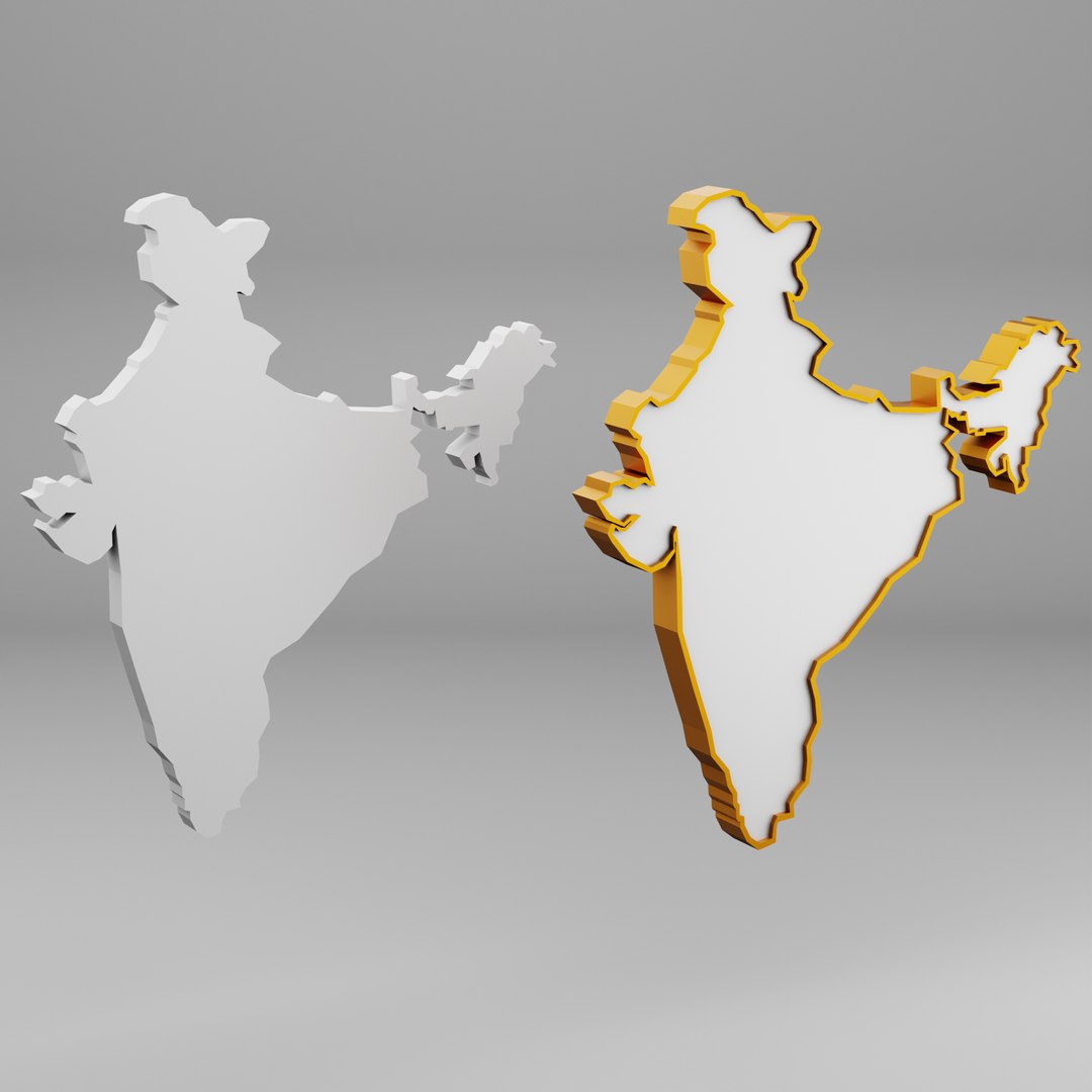 Free India Maps 3D Model - TurboSquid 1993681