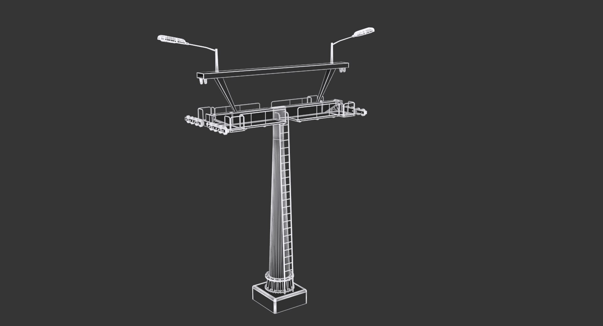 Chairlift tower 3D model - TurboSquid 1335936