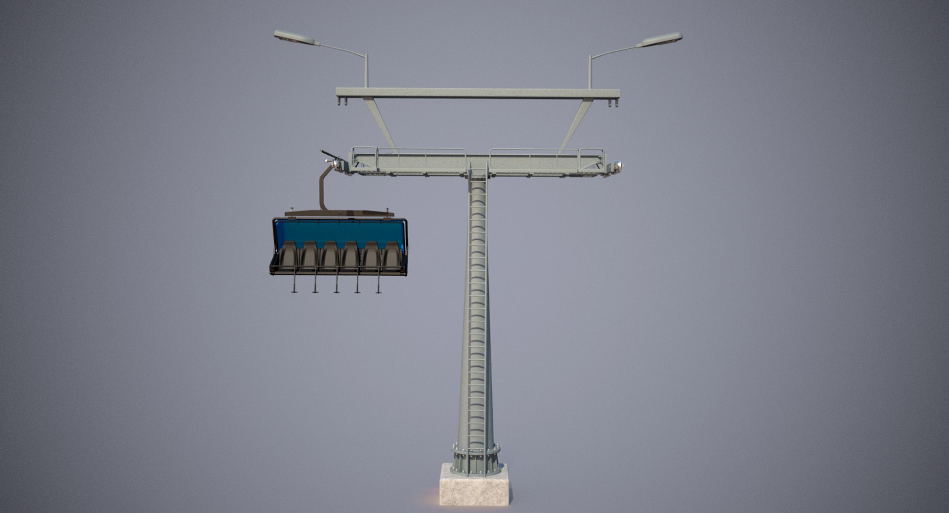 Chairlift tower 3D model - TurboSquid 1335936