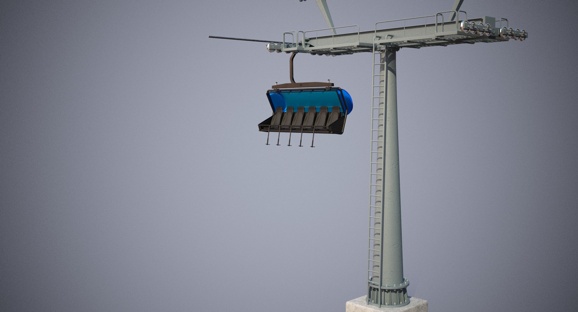 Chairlift tower 3D model - TurboSquid 1335936