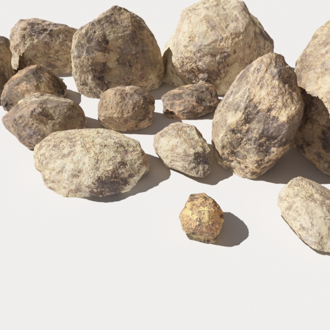 3d Smooth Rocks Stones - Model