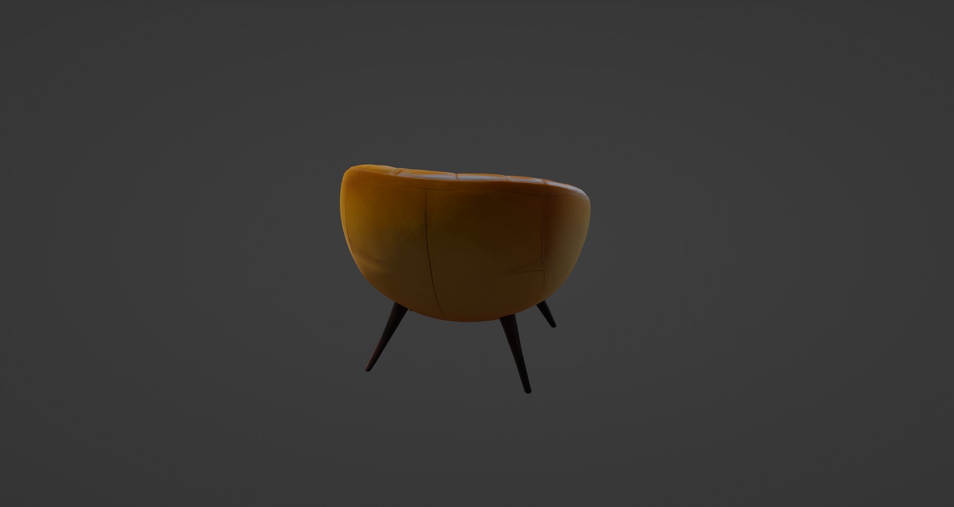 3D Modern Leather Accent Chair - Mid-Century Style - TurboSquid 2348065