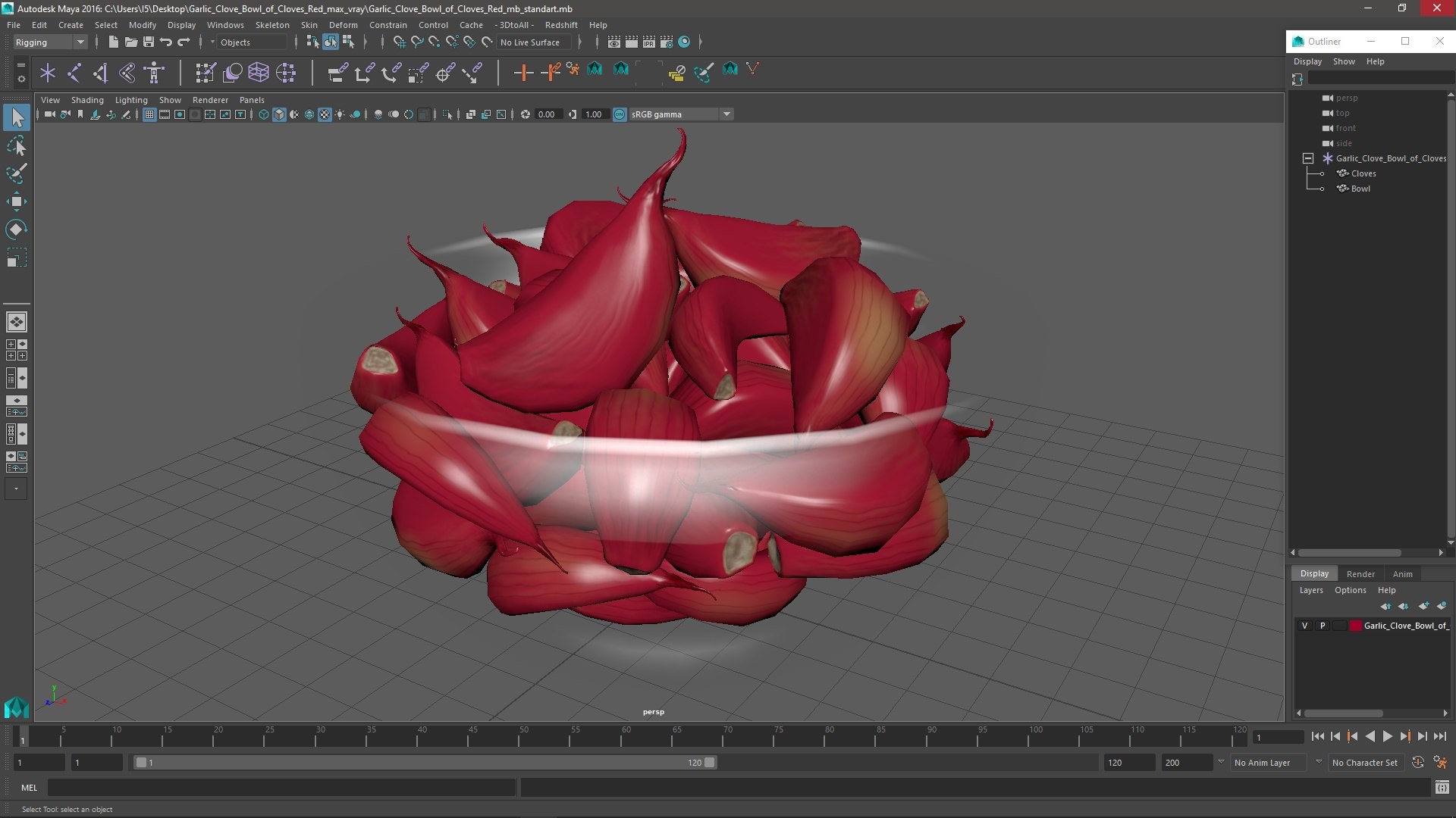 Garlic Clove Bowl Of Cloves Red 3D Model - TurboSquid 2197321