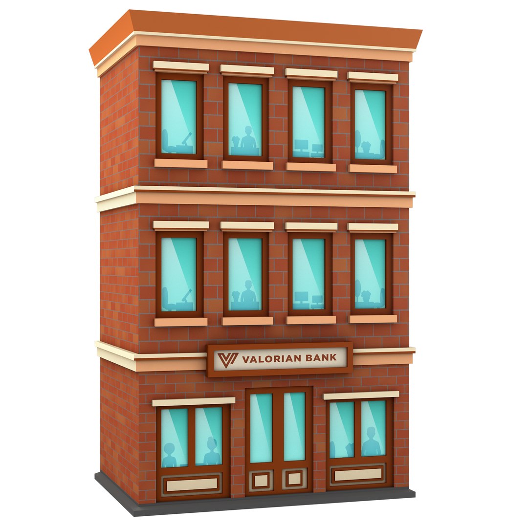 Cartoon Building 3D Model - TurboSquid 1404175