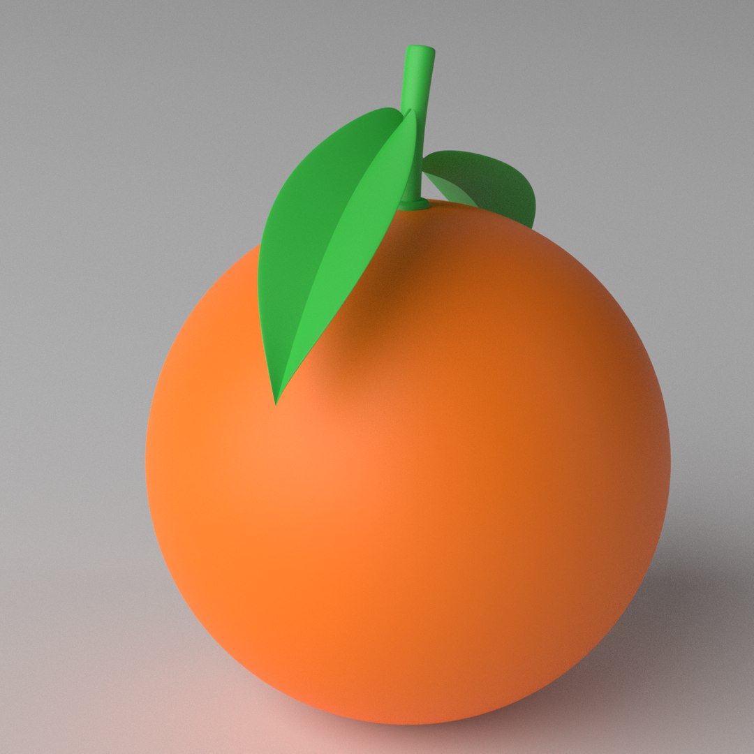 3D Cartoon Cute Orange Fruit model - TurboSquid 2001224