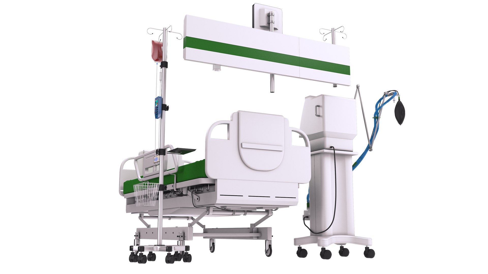 ICU Equipment - Green Model - TurboSquid 1913552