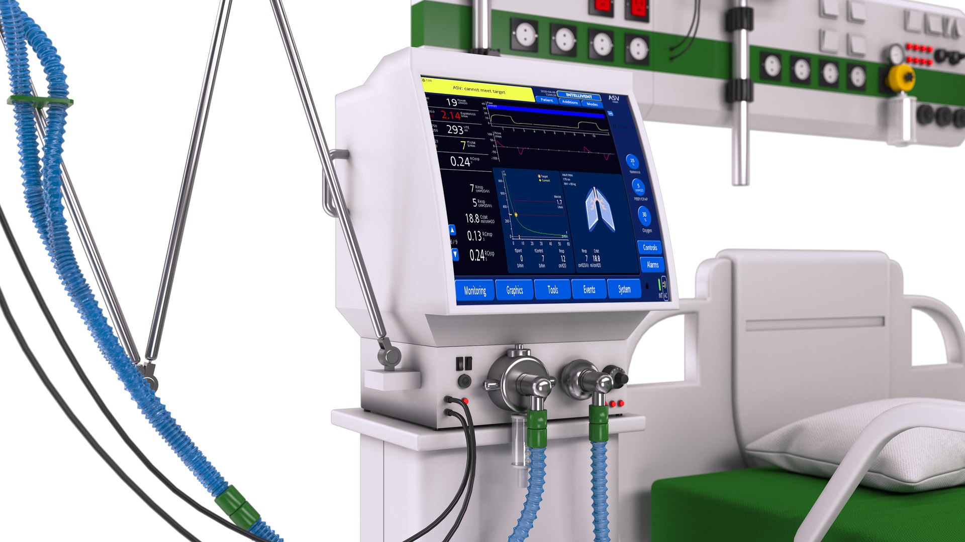ICU Equipment - Green Model - TurboSquid 1913552