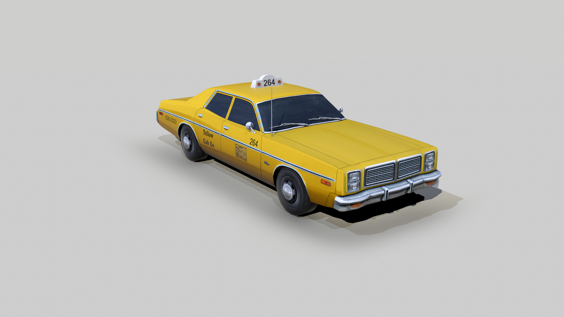 Dodge Monaco 1977 Taxi Model - TurboSquid 1706723