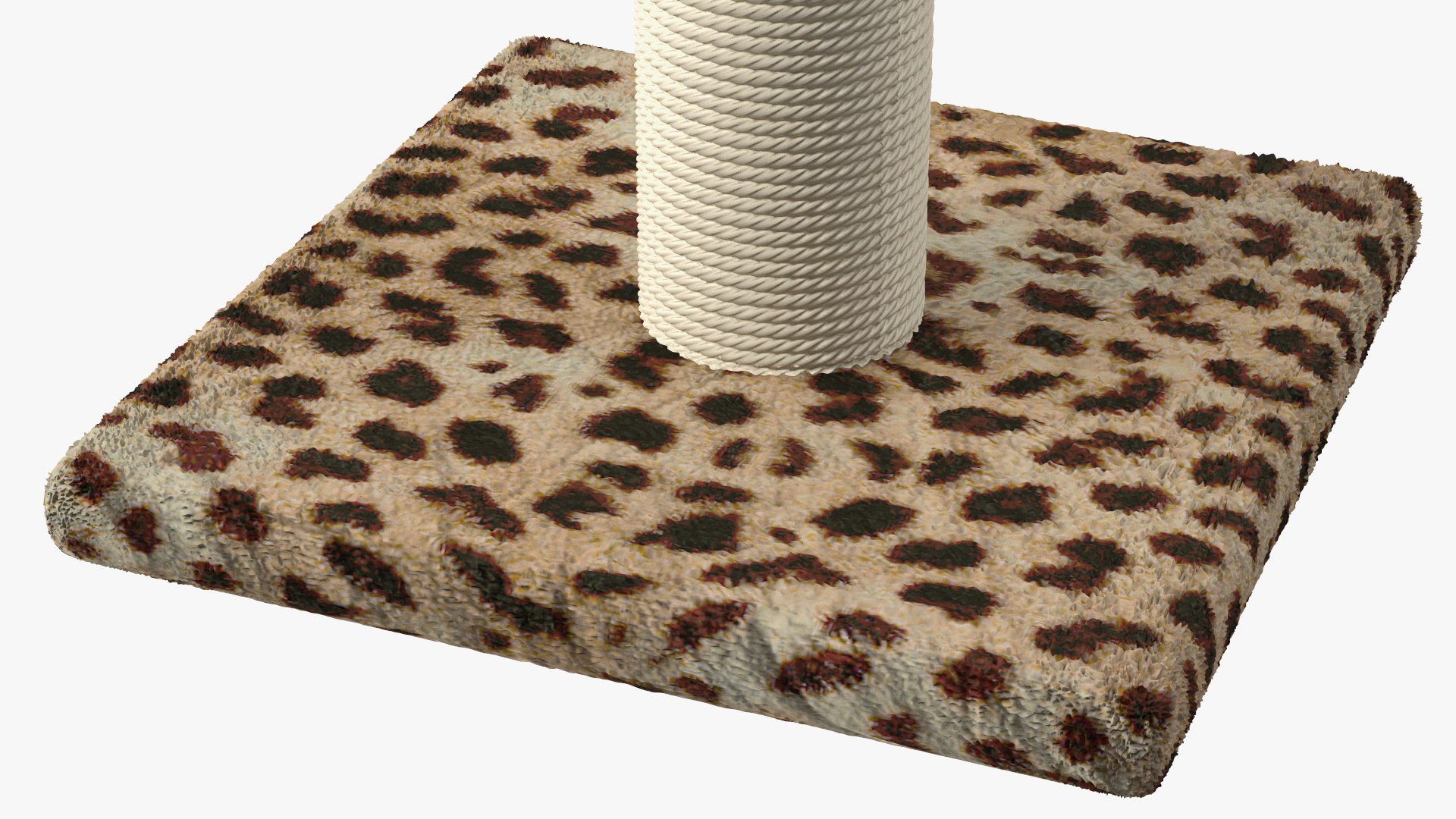 3D Model Sisal Rope Cat Scratching Post With Ball Spots - TurboSquid ...