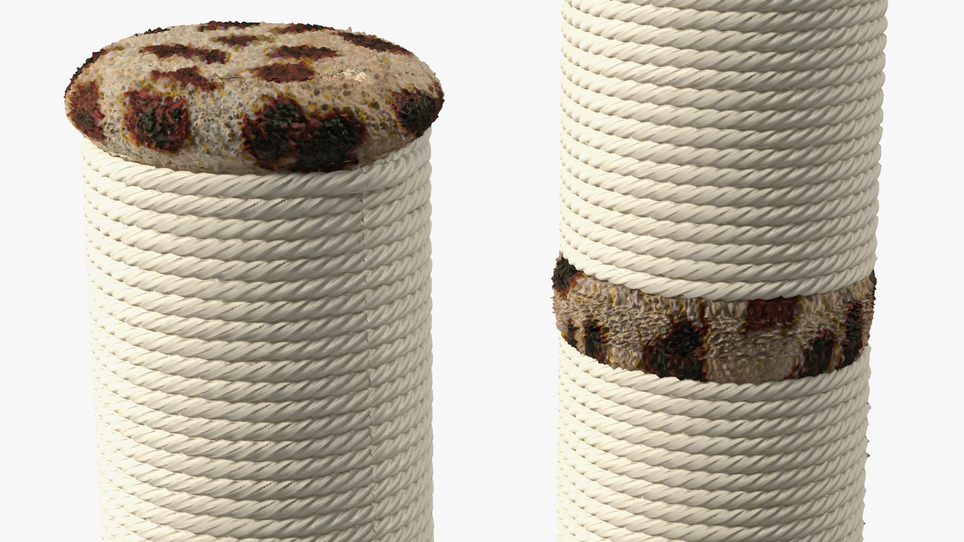 3D Model Sisal Rope Cat Scratching Post With Ball Spots - TurboSquid ...
