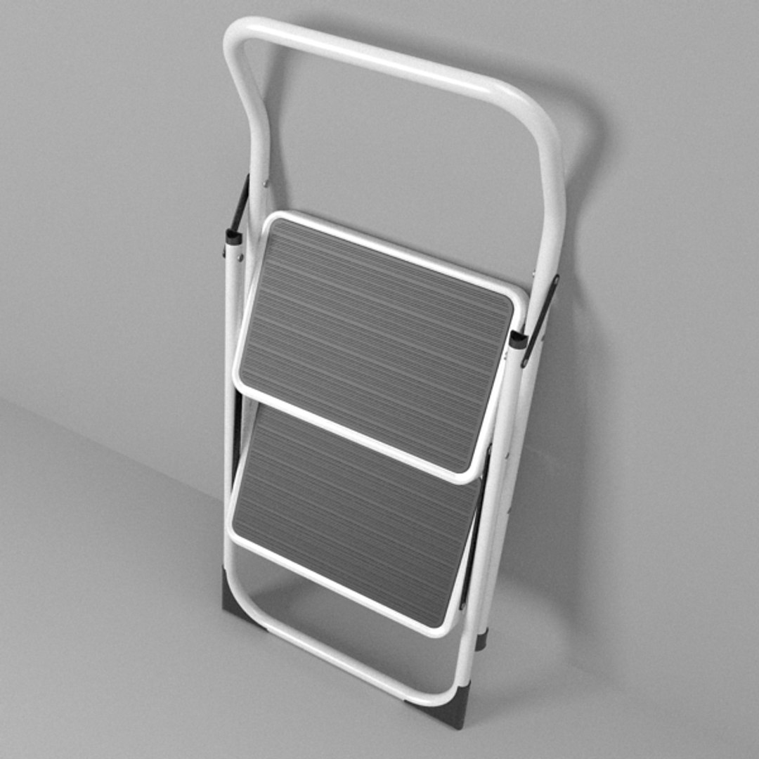 step stool folded 3d model