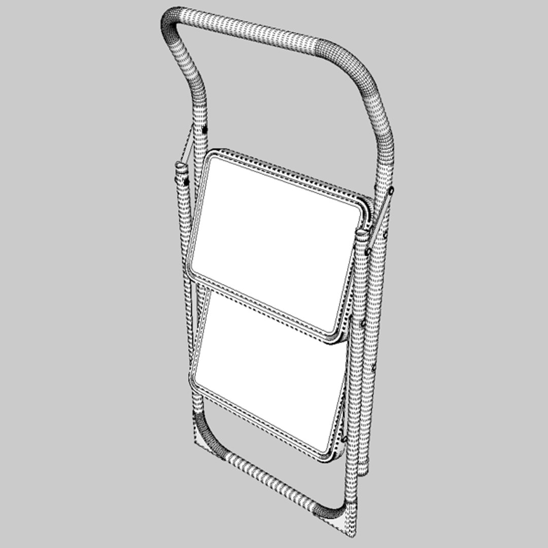 step stool folded 3d model