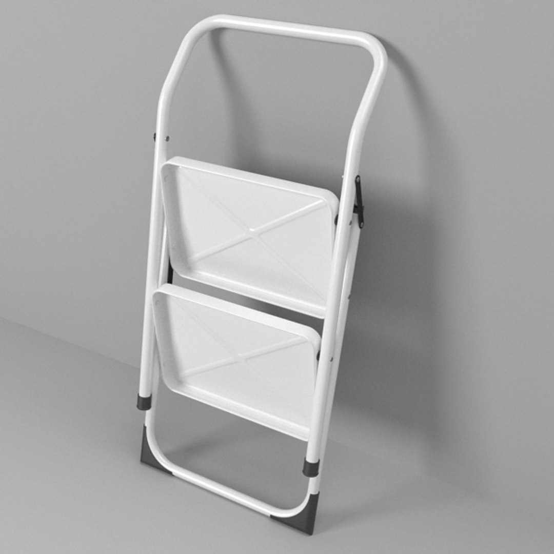 step stool folded 3d model