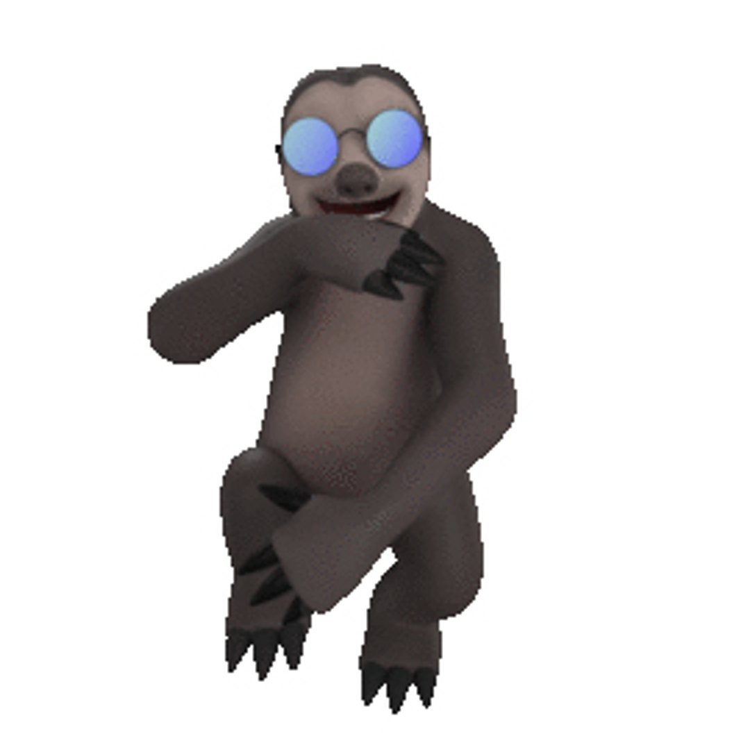 3D Sloth Dance Ar Model - TurboSquid 1598179