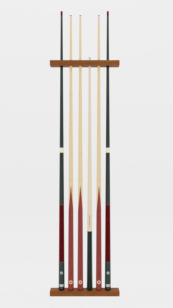 Pool Cue Stick Rack 3D Model - TurboSquid 1703270