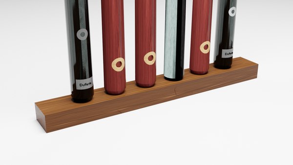 Pool cue stick rack 3D model - TurboSquid 1703270