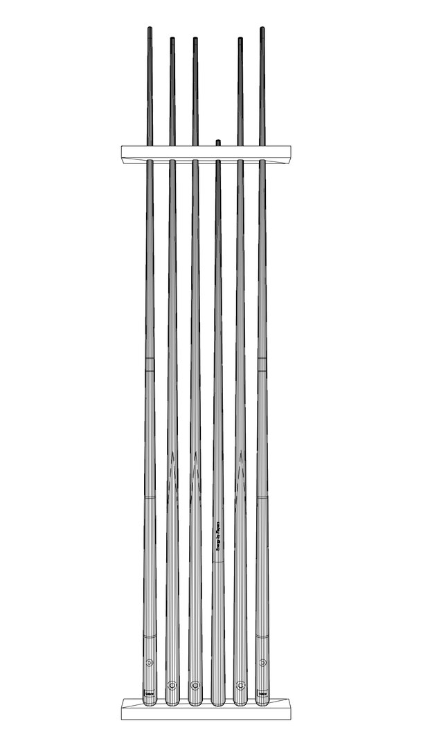 Pool Cue Stick Rack 3D Model - TurboSquid 1703270