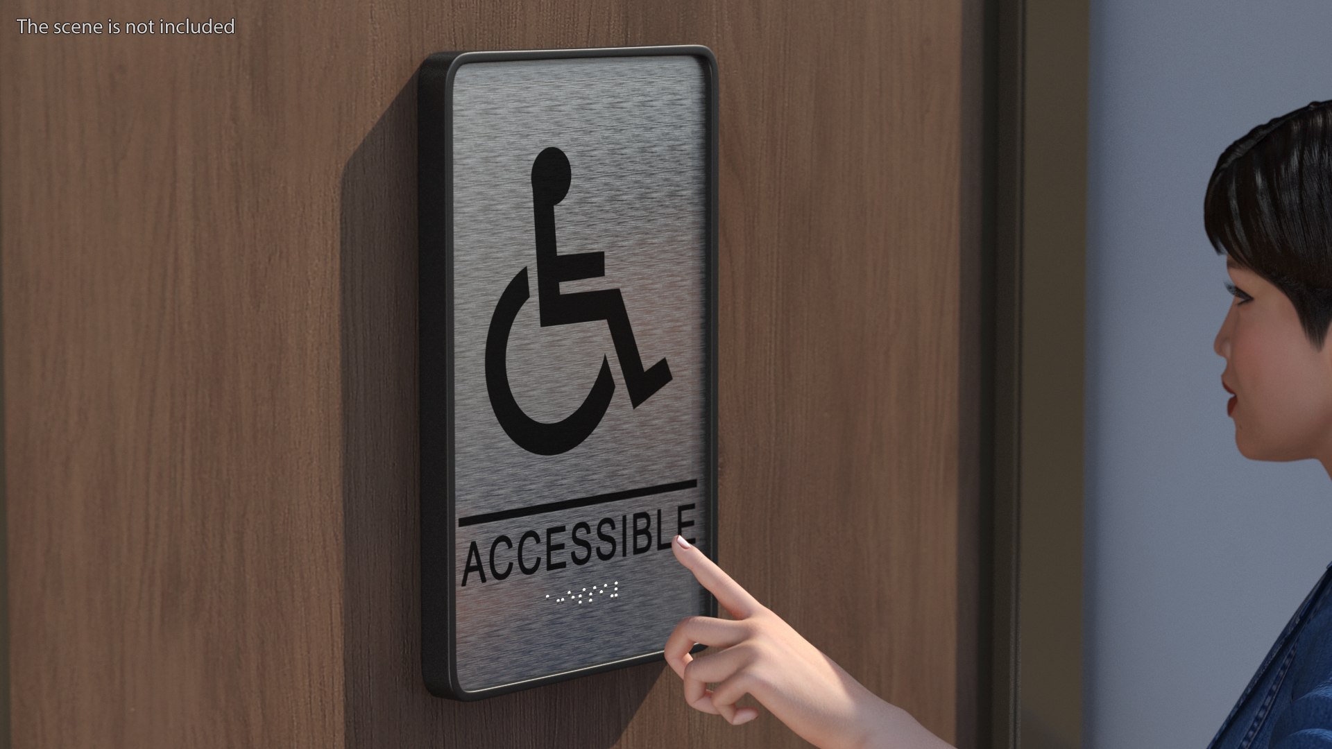 Wheelchair Accessible Sign 3D Model - TurboSquid 2040973