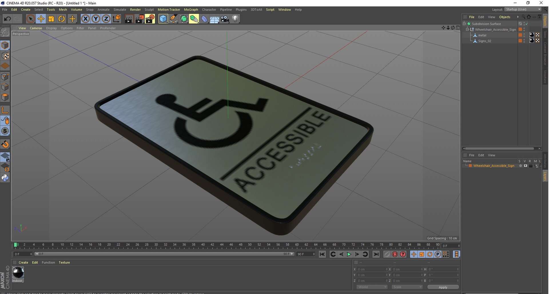 Wheelchair Accessible Sign 3D model - TurboSquid 2040973