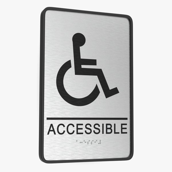 Wheelchair Accessible Sign 3D model - TurboSquid 2040973